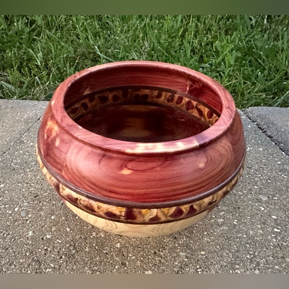 Kitchen | Handmade Handcrafted Segmented Wooden Decorative Bowl Cedar ...